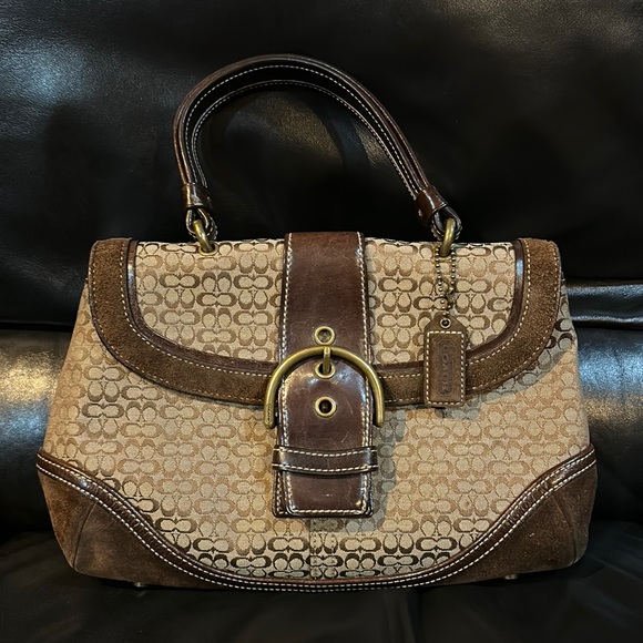 Coach | Bags | Vintage Coach Signature Top Handle Handbag | Poshmark